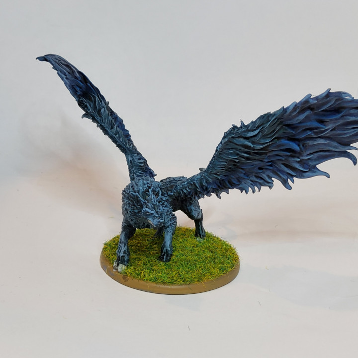 3D Print of Winged Wolf Mount / Dire Sky Wolves / Wild Flying Beast ...