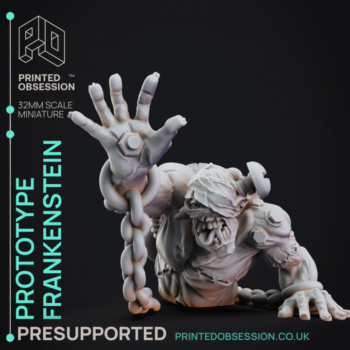 3D Printable Prototype Franklenstein - Frankensteins Lab - PRESUPPORTED ...