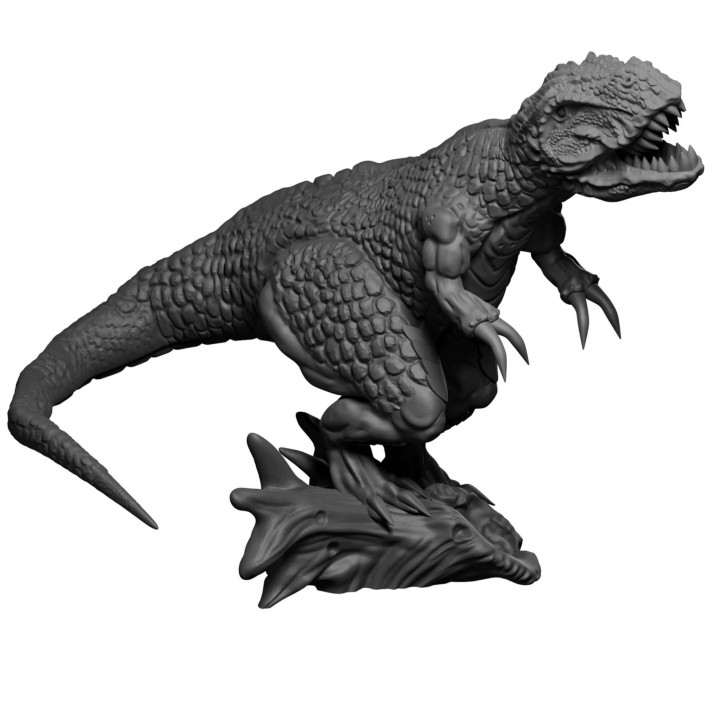 3D Printable dnd T-Rex and zombie t-rex collection by Lex Addams