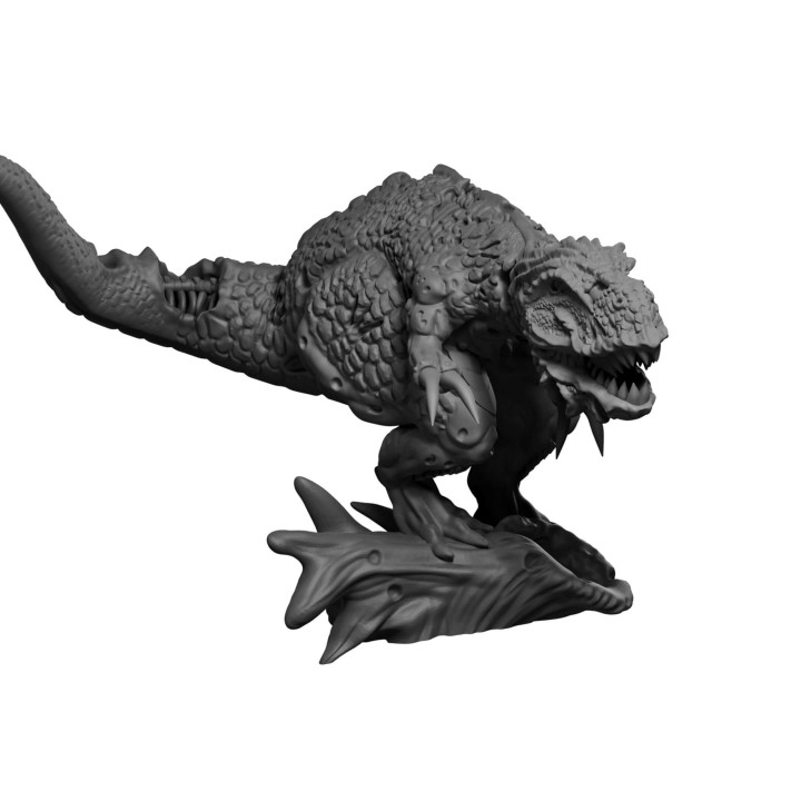 3D Printable dnd T-Rex and zombie t-rex collection by Lex Addams