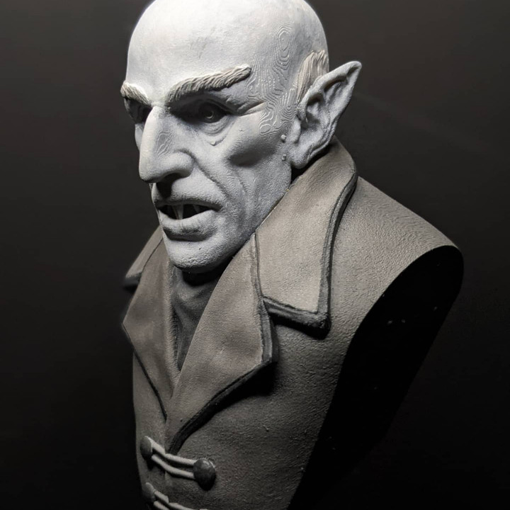 3D Print of Nosferatu Bust (Pre-Supported) by kat.paints.the.world