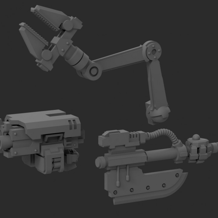 3D Printable Forgeborn Ancient Forge Adept Weapons pack by Laserforge ...