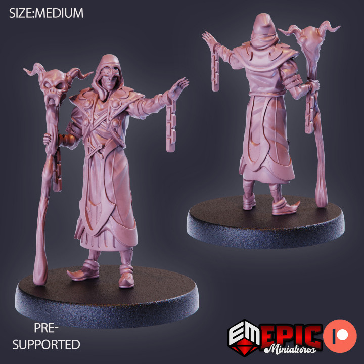 3D Printable Dark Cultist Summoning Staff / Evil Chained Sorcerer ...