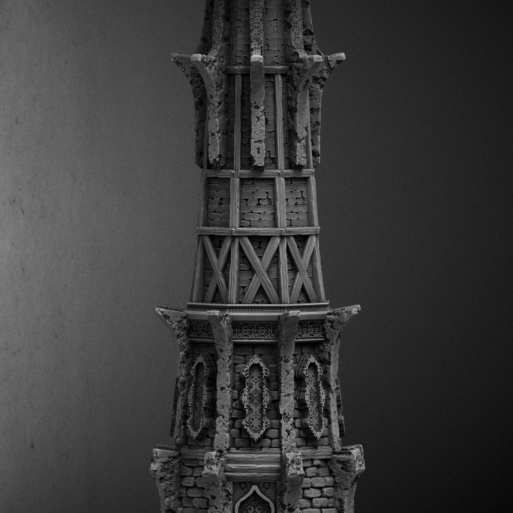 3D Printable The Dark Elven Tower (UPDATED) by Dungeon Master