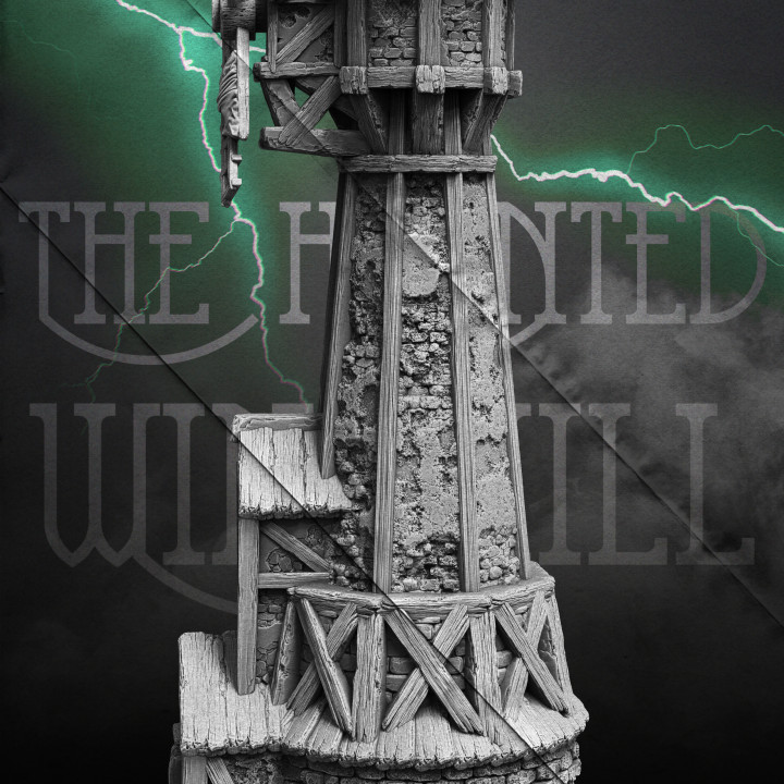 3D Printable The Haunted Windmill (UPDATED) by Dungeon Master