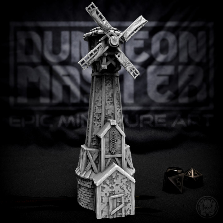 3D Printable The Haunted Windmill (UPDATED) by Dungeon Master