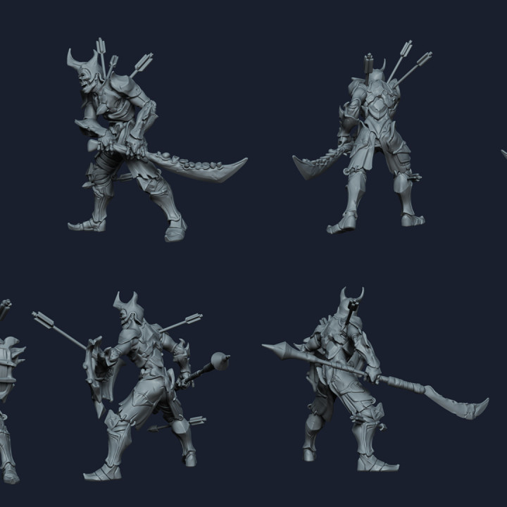 3D Printable Revenant Warriors - Skeleton Knights by Ronin Arts Workshop