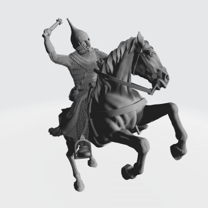 3D Printable Medieval mounted russian mace over head by Northern ...