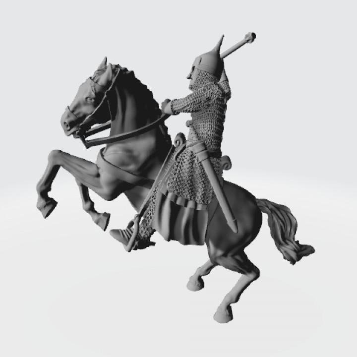 3D Printable Medieval mounted russian mace over head by Northern ...