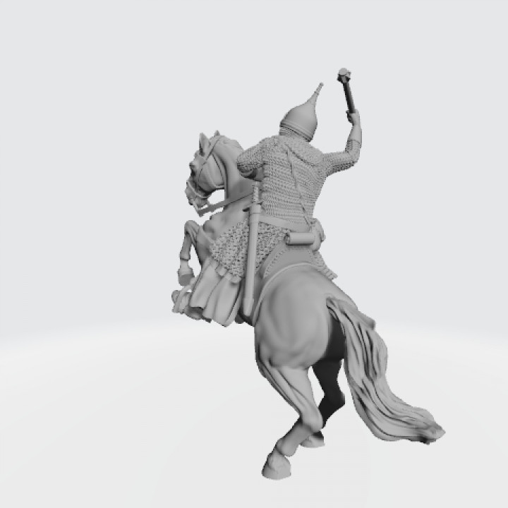 3D Printable Medieval mounted russian mace over head by Northern ...