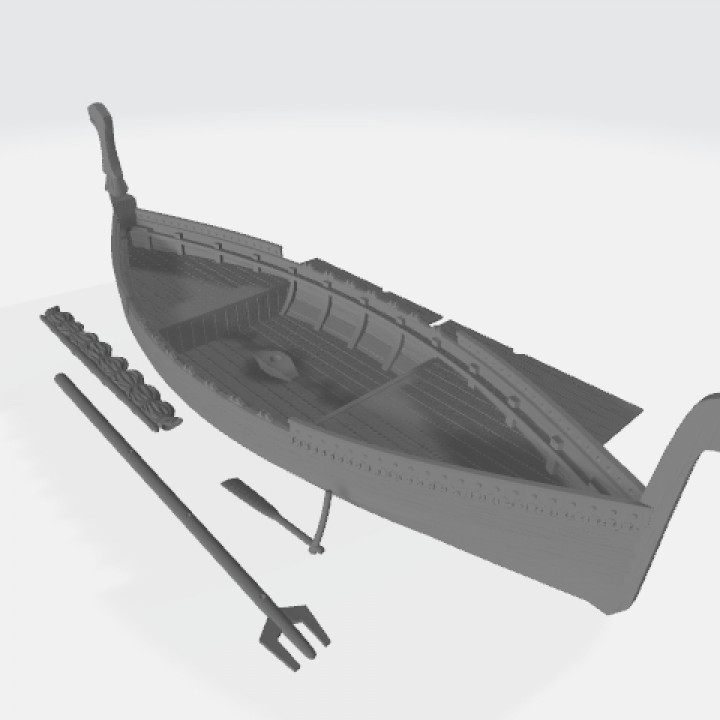 3D Printable Medieval Cargo Russian Ship by Northern Crusades Miniatures