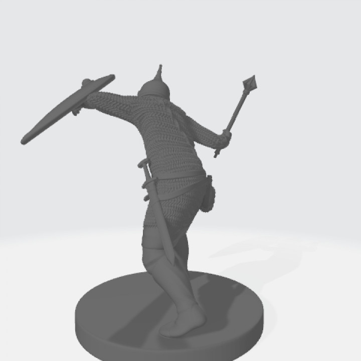 3D Printable Medieval russian infantry fighting with mace by Northern ...