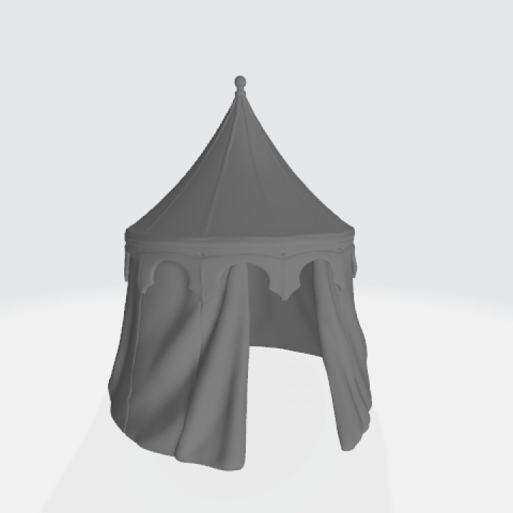 3D Printable Medieval round tent by Northern Crusades Miniatures