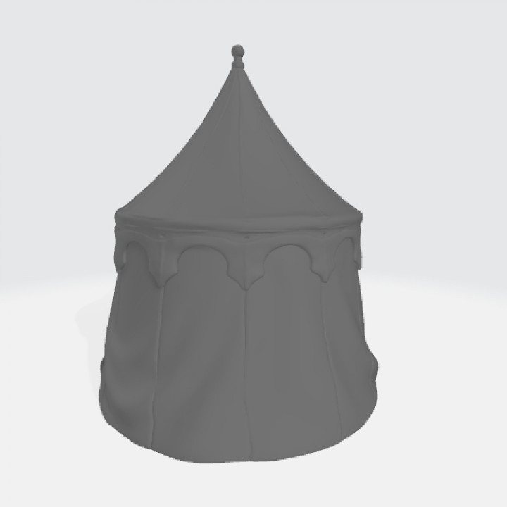 3D Printable Medieval round tent by Northern Crusades Miniatures