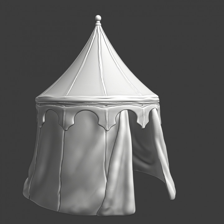 3D Printable Medieval round tent by Northern Crusades Miniatures