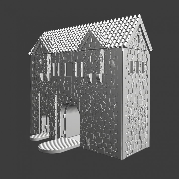 3D Printable Medieval gate house by Northern Crusades Miniatures