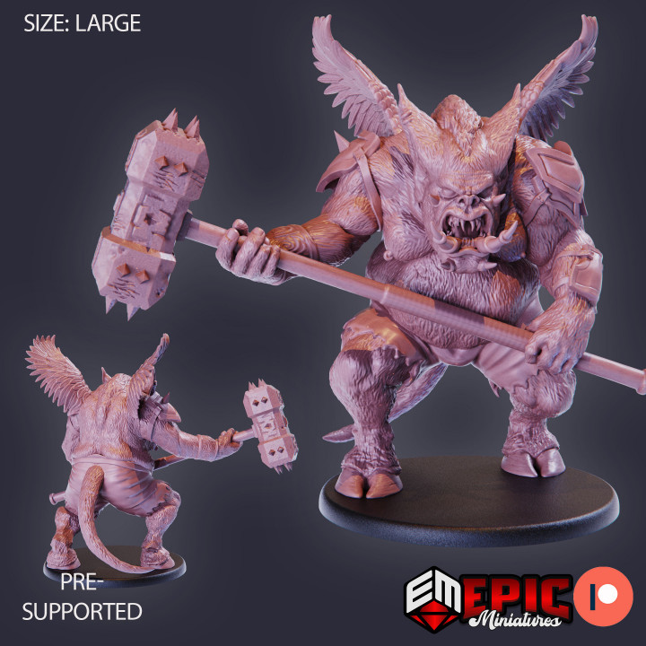 3D Printable Pig Demon Set / Flying Boar Creature / Abyss General by ...