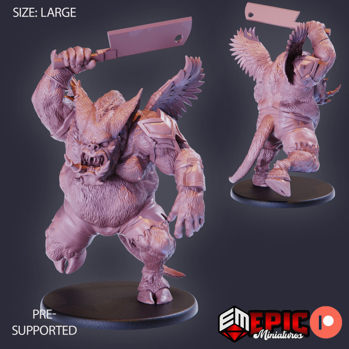 3D Printable Pig Demon Set / Flying Boar Creature / Abyss General by ...