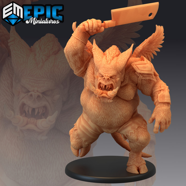 3D Printable Pig Demon Set / Flying Boar Creature / Abyss General by ...