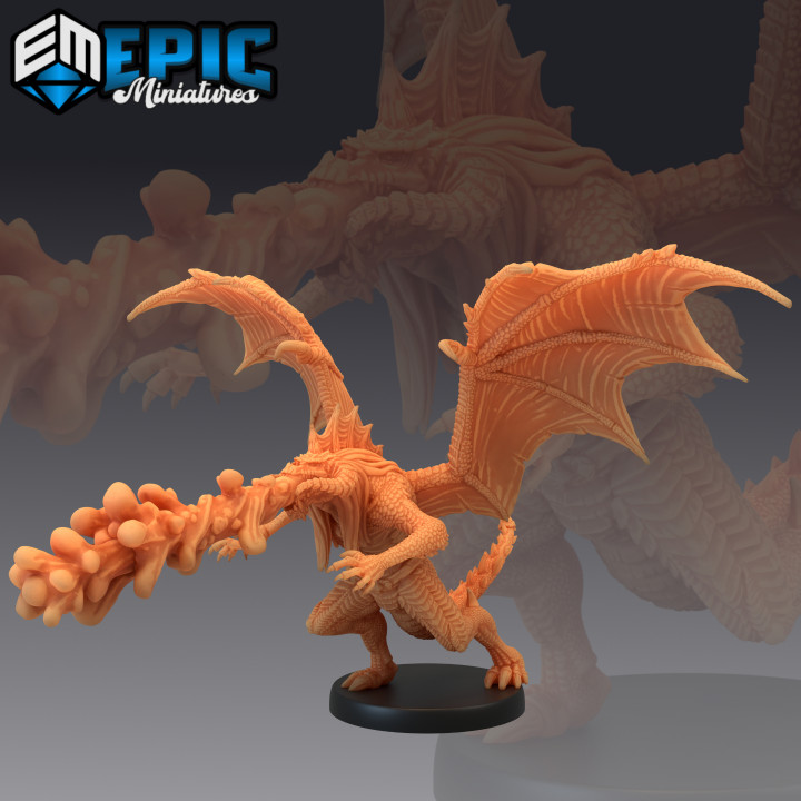3D Printable Draconic Demon Black Breath Attack / Acid Dragon Devil ...