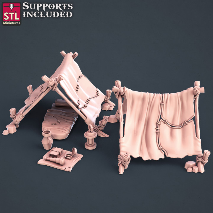 3D Printable Explorer Tent by STL Miniatures