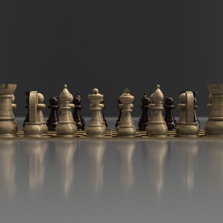 3D Printable Chess Game by JAKOB ANDERSSON