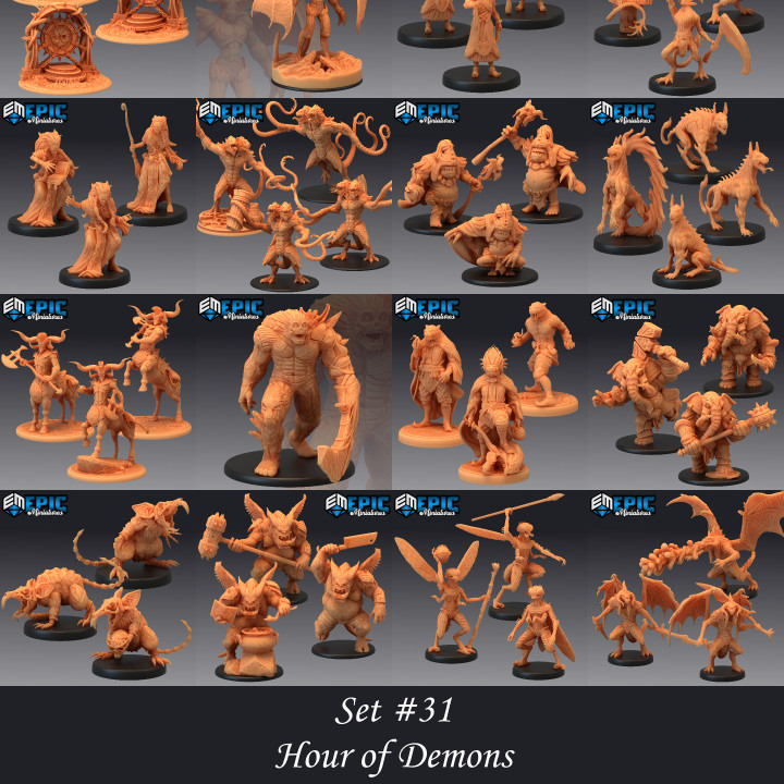 3D Printable Hour of Demons Set / Demon & Devil Collection / Hell ...