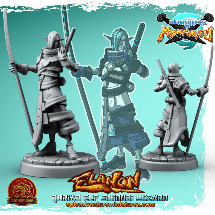 3D Printable Elanon Silverwind - Norian Space Elf Shinobi by Hack N ...