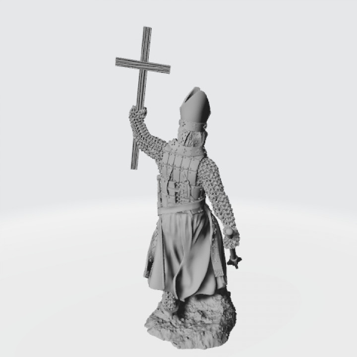 3D Printable Medieval bishop with large cross 3D by Northern Crusades ...