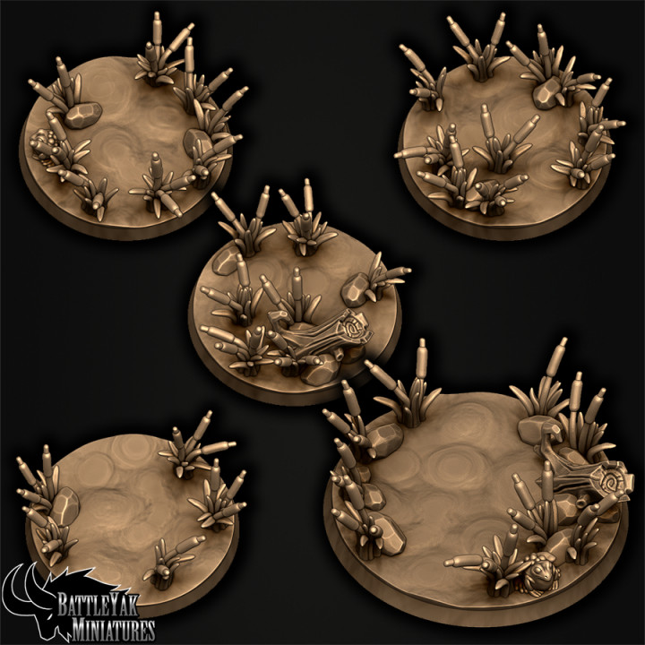 3D Printable Cankerfen Swamp Base Set by Battle Yak Miniatures