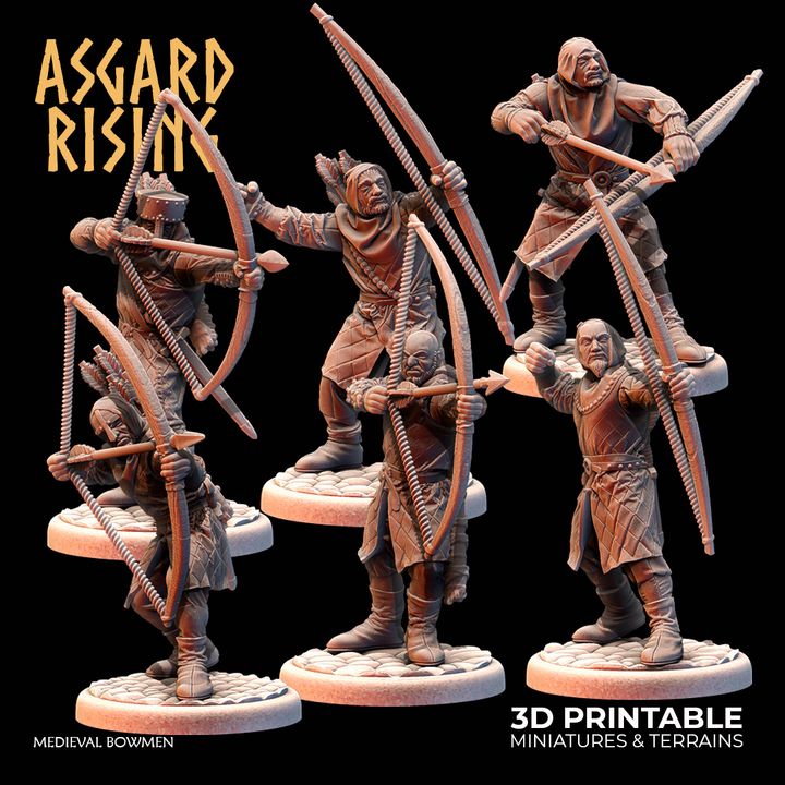 3D Printable MEDIEVAL: Medieval Bowmen /Modular/ /Pre-supported/ by ...