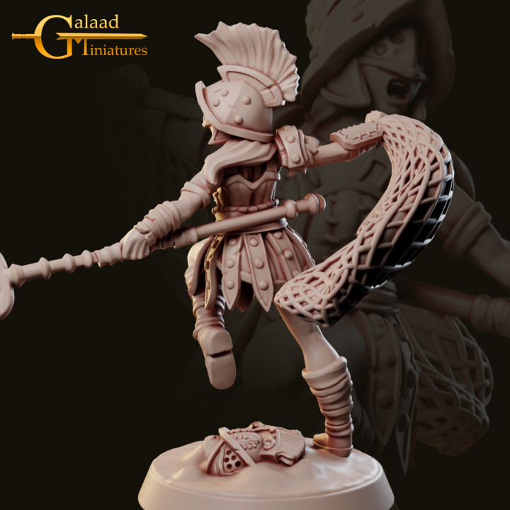3D Printable Arena Fighters release - Retiarius by Galaad Miniatures