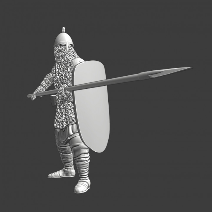 3D Printable Medieval Russian infantry with spear and shield by ...