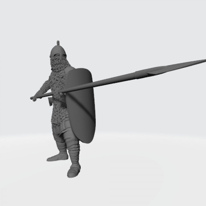 3D Printable Medieval Russian infantry with spear and shield by ...