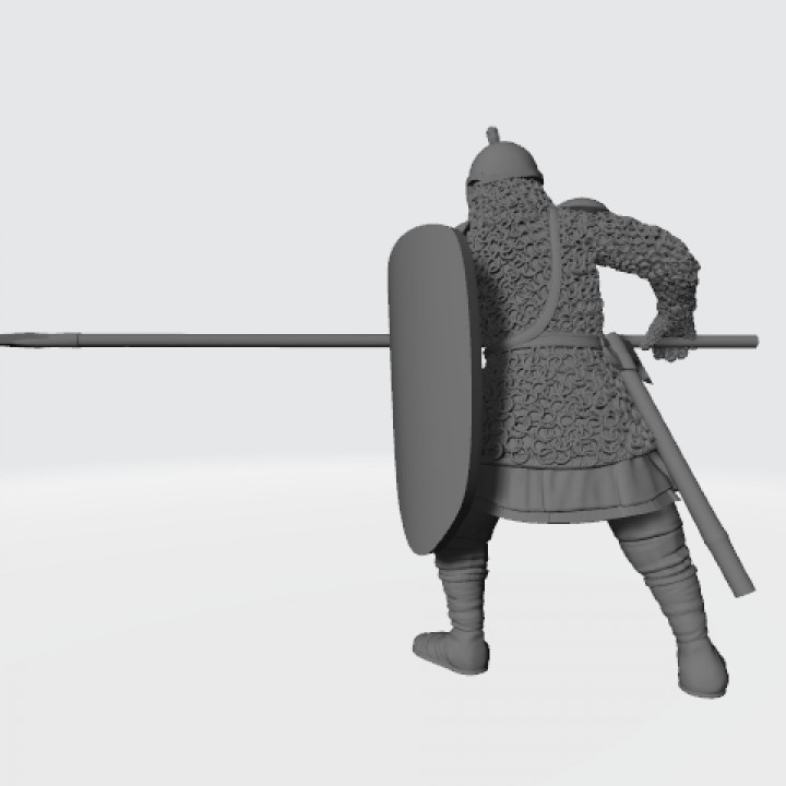 3D Printable Medieval Russian infantry with spear and shield by ...