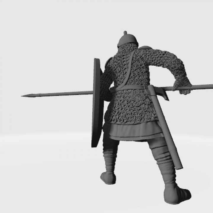 3D Printable Medieval Russian infantry with spear and shield by ...