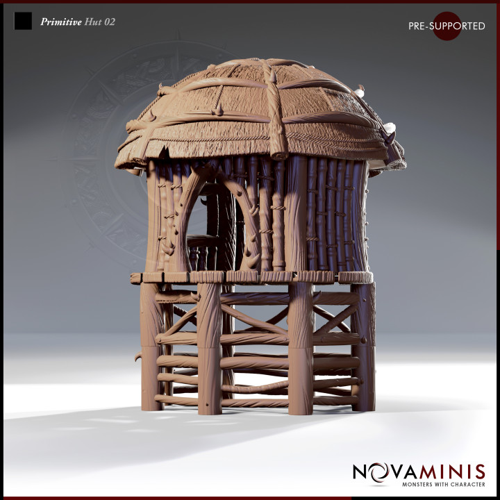 3D Printable Primitive Hut 02 by NovaMinis