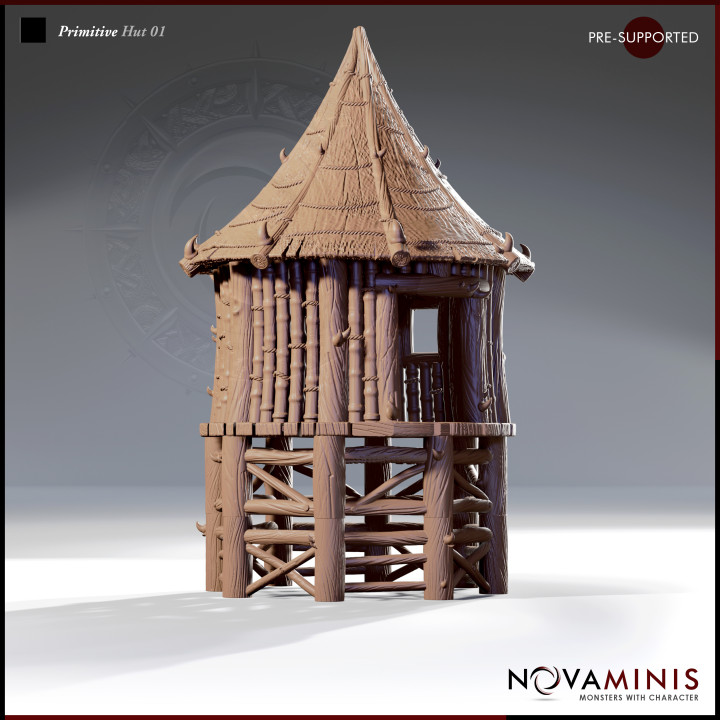 3D Printable Primitive Hut 01 by NOVAMINIS