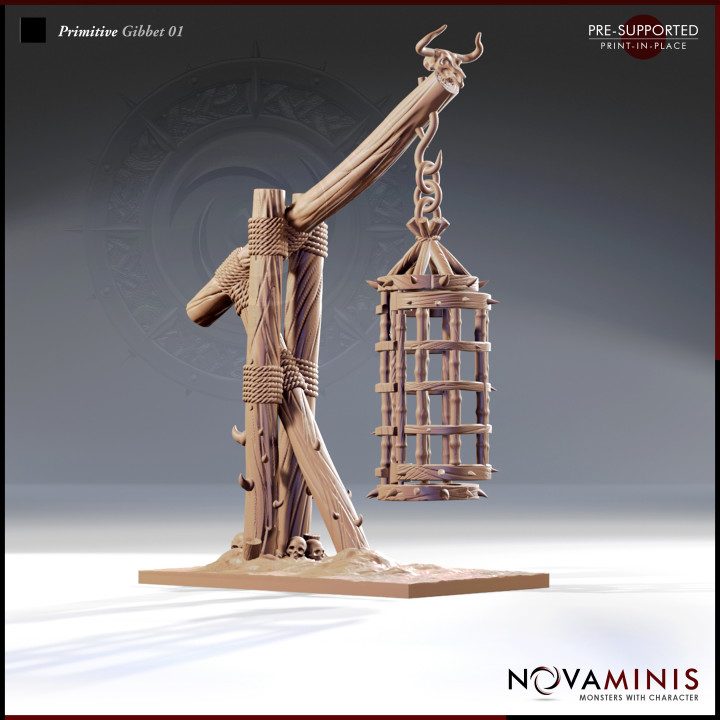 3D Printable Primitive Gibbet 01 by NovaMinis