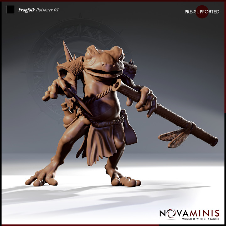 3D Printable The Ruins of Evermist: Frogfolk Village by NovaMinis