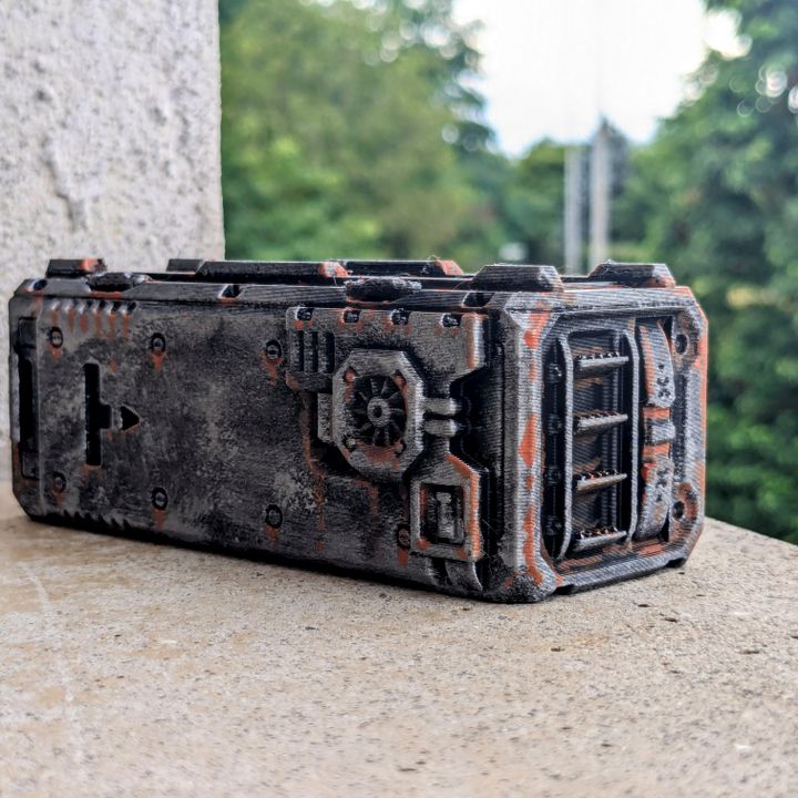 3D Print of Sci-fi Shipping Container [Support-free] by Sfogatto