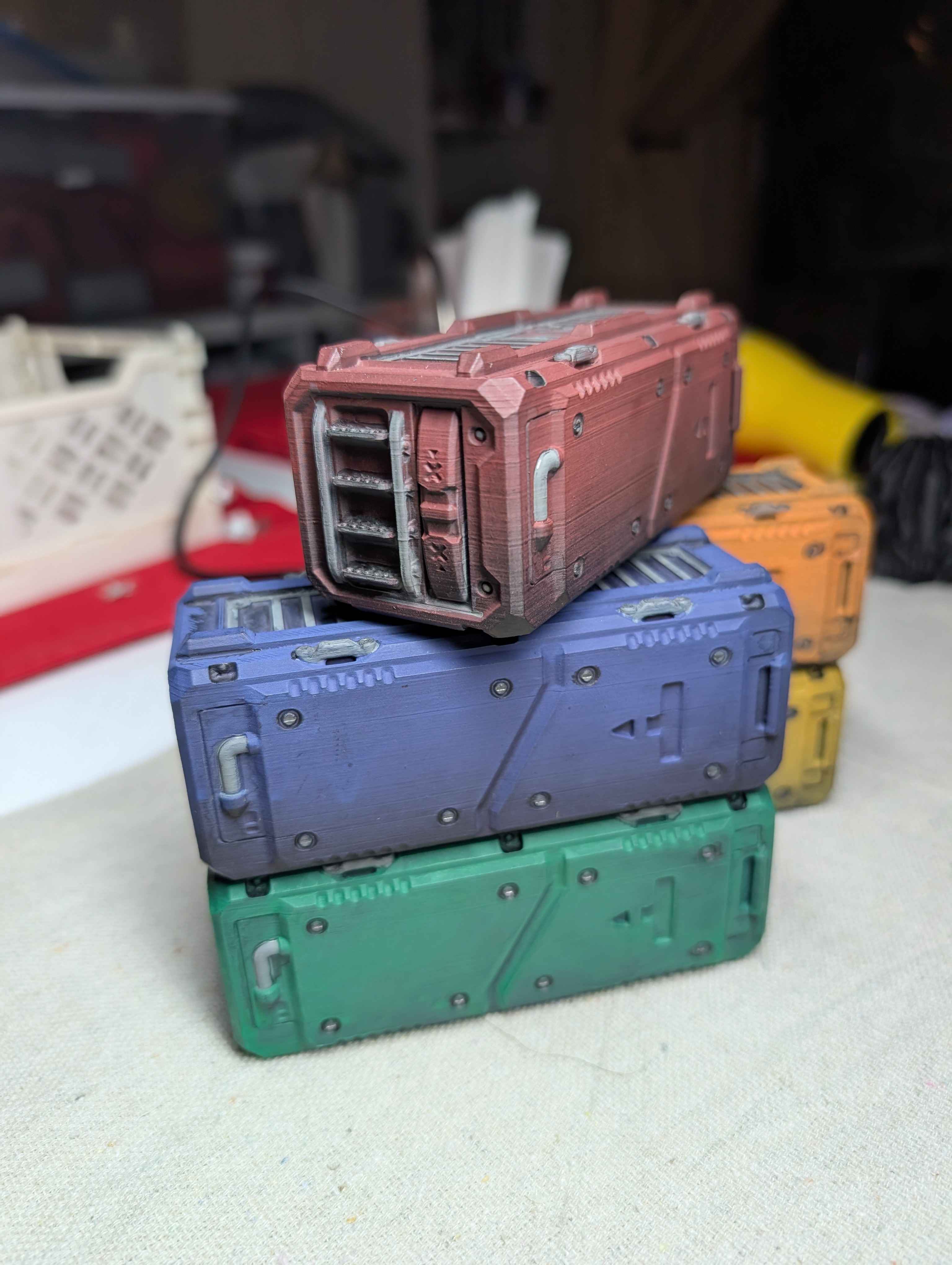 3D Print of Sci-fi Shipping Container [Support-free] by ...