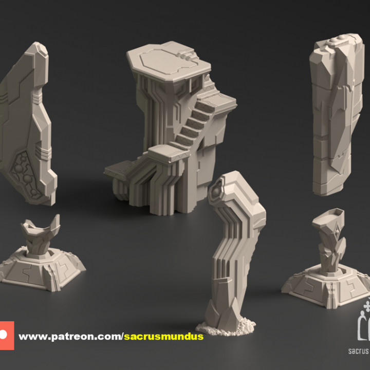 3D Printable Delta-Sol. Alien Border World. 3D Printing Designs Bundle ...