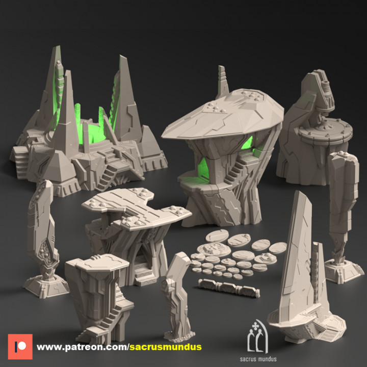 3D Printable Delta-Sol. Alien Border World. 3D Printing Designs Bundle ...