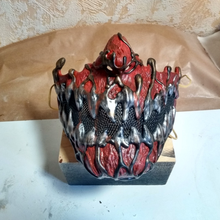 3D Print of Symbiote mask - single and multimaterial by Brunaxlt
