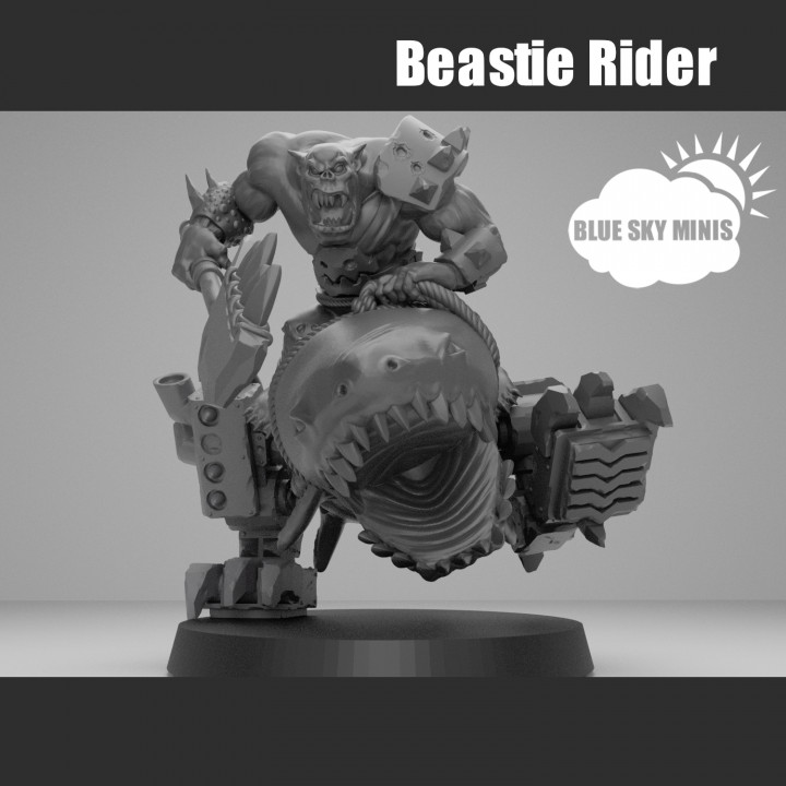 3D Printable Orc Beastie Riders by Blue Sky Minis