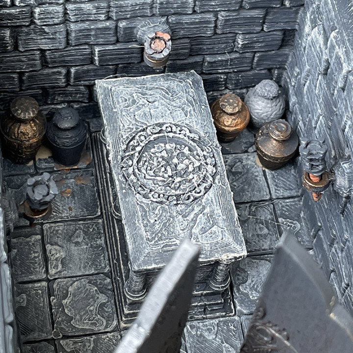 3D Printable Set of Burial Urns by Gracewindale Mini Scenery