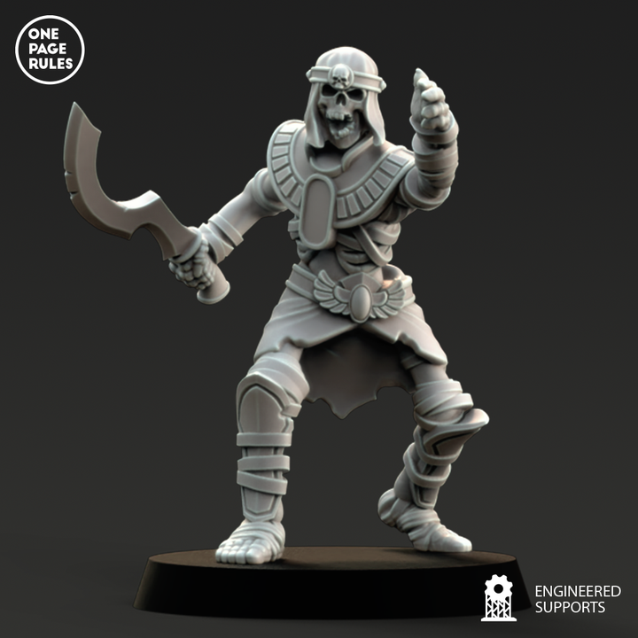 3D Printable Skull Catapult - Mummified Undead by One Page Rules