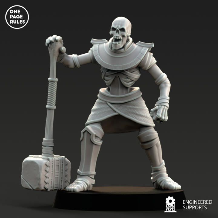 3D Printable Skull Catapult - Mummified Undead by One Page Rules