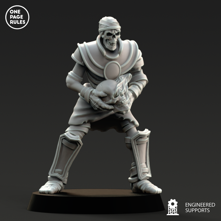 3D Printable Skull Catapult - Mummified Undead by One Page Rules